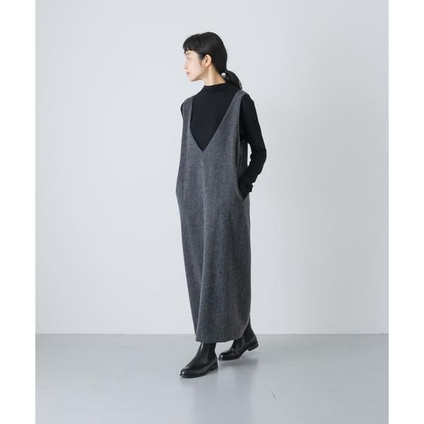かぐれ（kagure）/Vネックウールシャギーワンピース