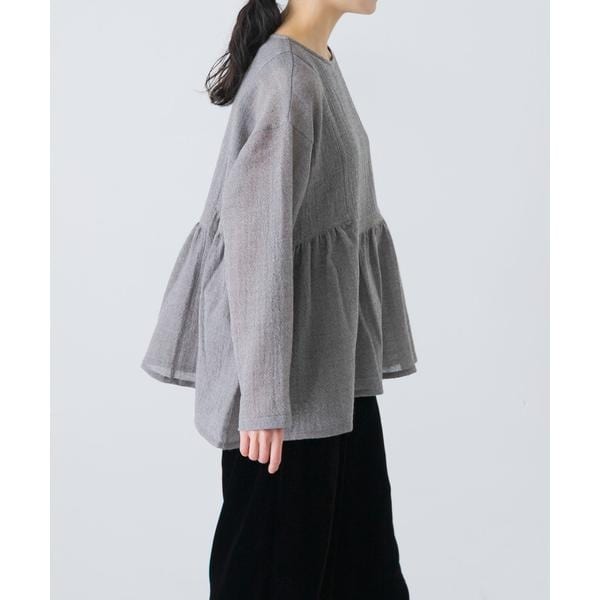 かぐれ（kagure）/ウールガーゼギャザープルオーバー