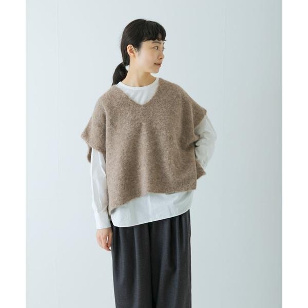 【NEW】かぐれ（kagure）/アルパカワイドニットベスト