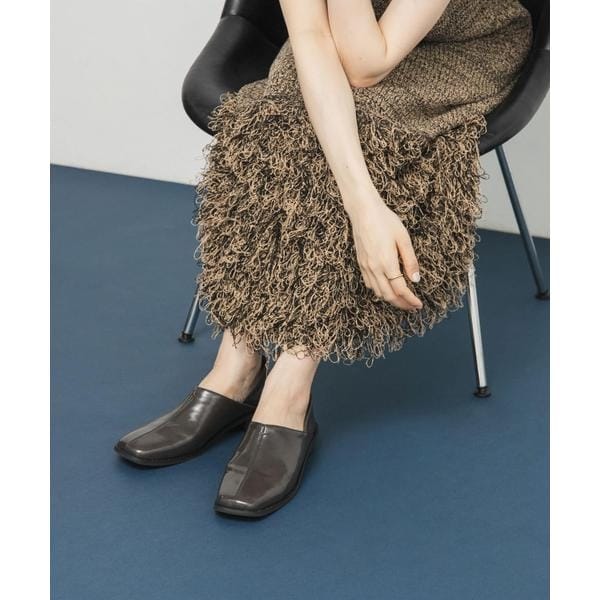 KBF（KBF）/センターステッチスクエアトゥスライドシューズ