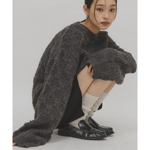 KBF（KBF）/グリッドパターンニット