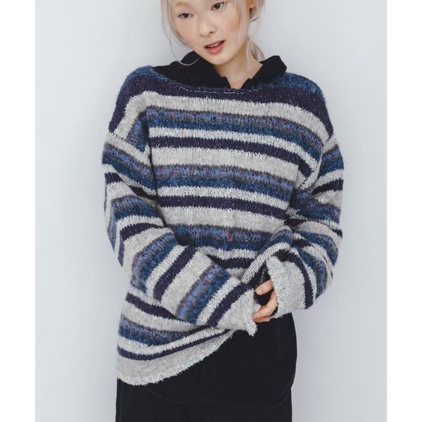 KBF（KBF）/マルチボーダールーズニット