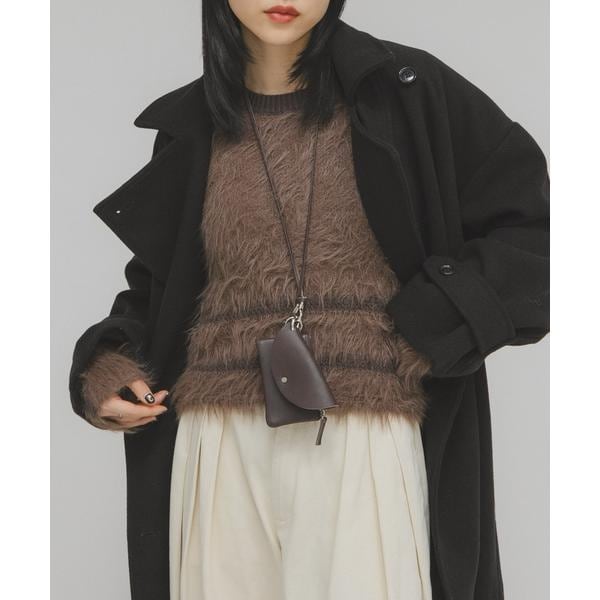 KBF（KBF）/ラインデザインシャギーニット