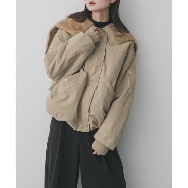 センスオブプレイスバイアーバンリサーチ（SENSE OF PLACE）/ファーエリバルーンブルゾン