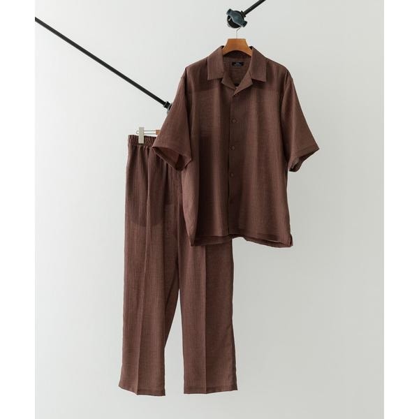 アイテムズ アーバンリサーチ（ITEMS URBAN RESEARCH）/クレープオープンカラーシャツ+パンツSET