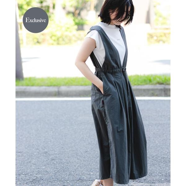 エカル（EKAL）/『別注』『撥水/2WAY仕様』Gramicci　アクティブナイロンサロペット