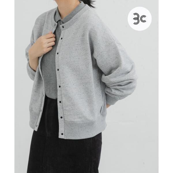 エカル（EKAL）/反毛裏毛スナップカーディガン