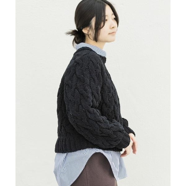 【NEW】エカル（EKAL）/ケーブルモールニットプルオーバー