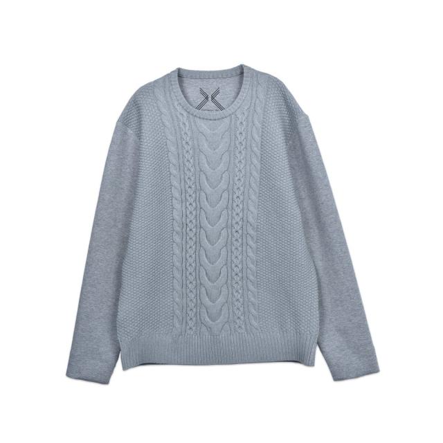 トランジション（TRANSITION）/【CUSTOM CULTURE】ダンボールニット ×7ゲージニット クルーネック