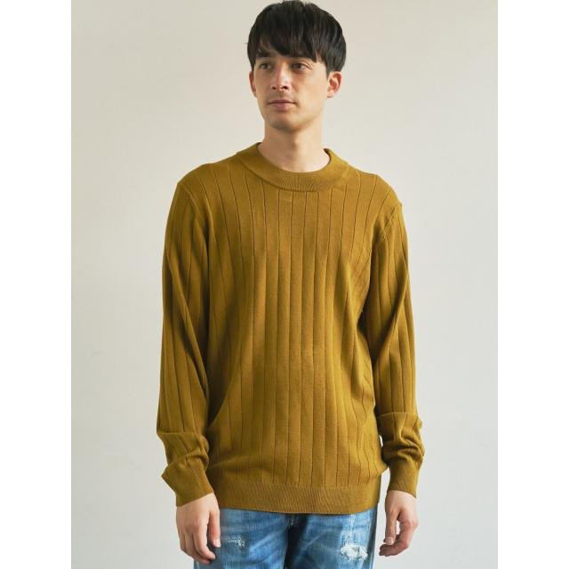 トランジション（TRANSITION）/【TRANSITION×G−STAGE】G−STAGE別注ワイドリブ編みモツクネックニット