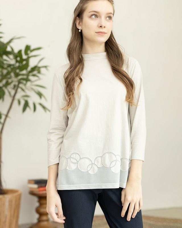 マリサグレース（Marisa Grace）/強撚綿刺しゅうカットソー