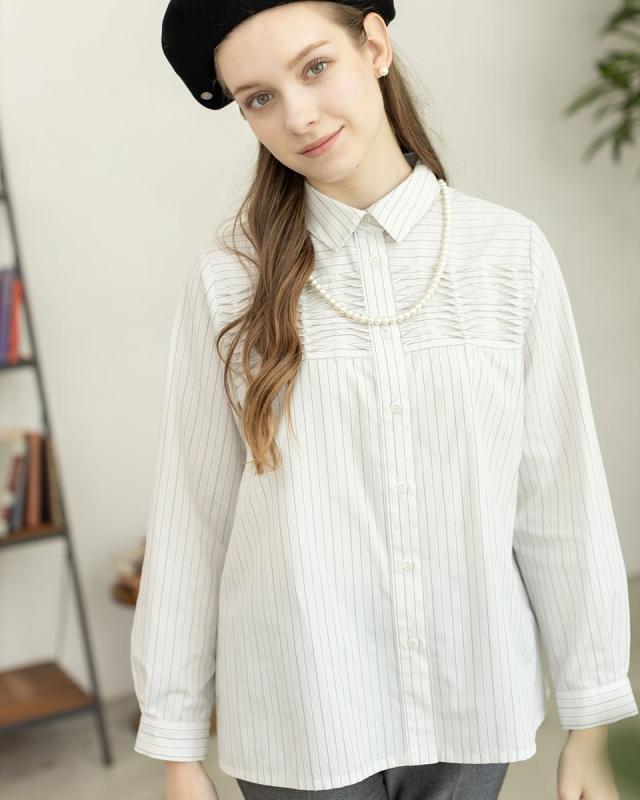 マリサグレース（Marisa Grace）/ストライプタックブラウス