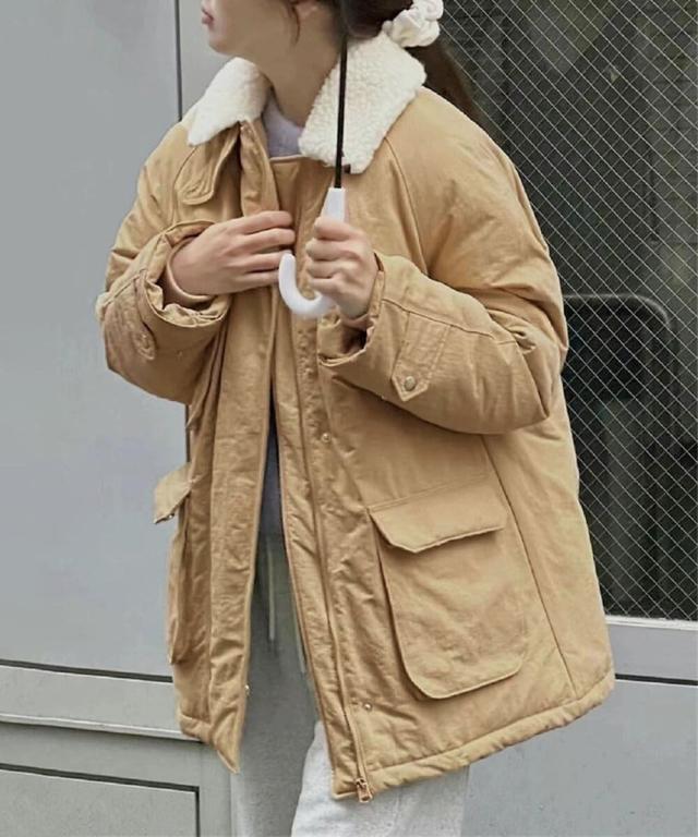 バニコ（Banico）/【BANICO】ボアカラーミディダウンジャケット