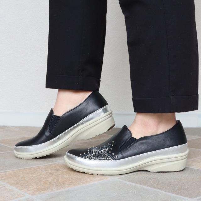 エイチエス（HS）/日本製 HS レザー スタッズ スニーカー