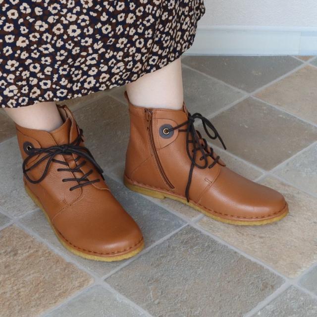 ホッコ（HOCCO）/hocco レザー レースアップ ブーツ