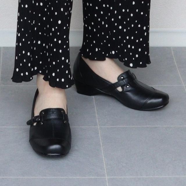 エイチエス（HS）/HS バイカラー ウェッジ ヒール シューズ