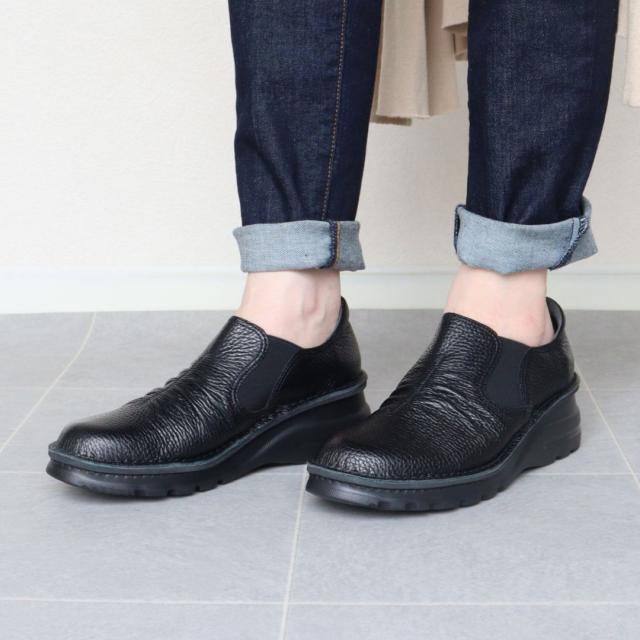 ドラ（Dola）/日本製 本革 サイドゴア スリッポン シューズ