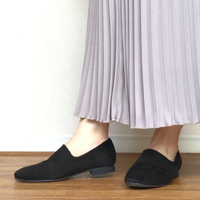 エイチエス（HS）/日本製 HS フェイクレザー ストレッチ スリッポン