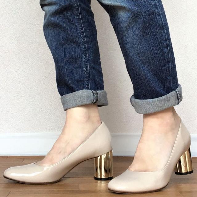 エイチエス（HS）/日本製 HS フラワーヒール パンプス