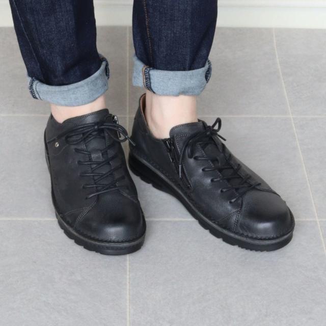 ドラ（Dola）/日本製 本革 サイドファスナー スニーカー