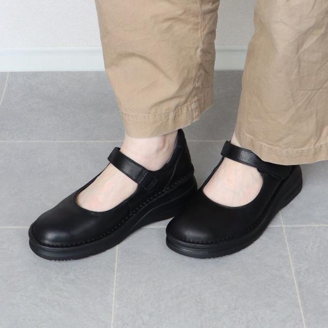 エイチエス（HS）/HSベルト付き レザー ウォーキングシューズ