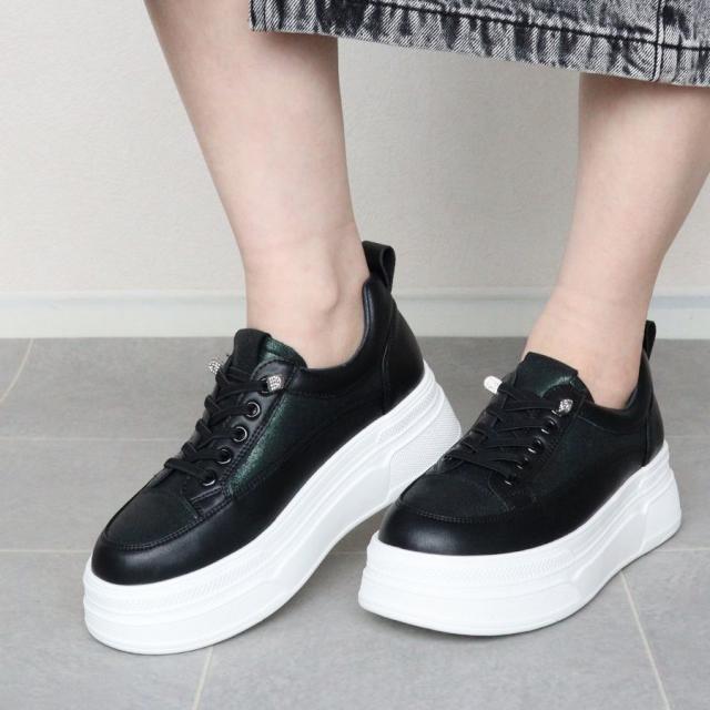 エイチエス（HS）/【本革】厚底レザースニーカー