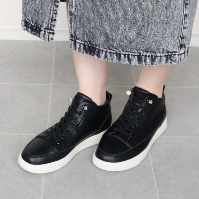 エイチエス（HS）/【本革】HS ハイカット 本革 レザースニーカー