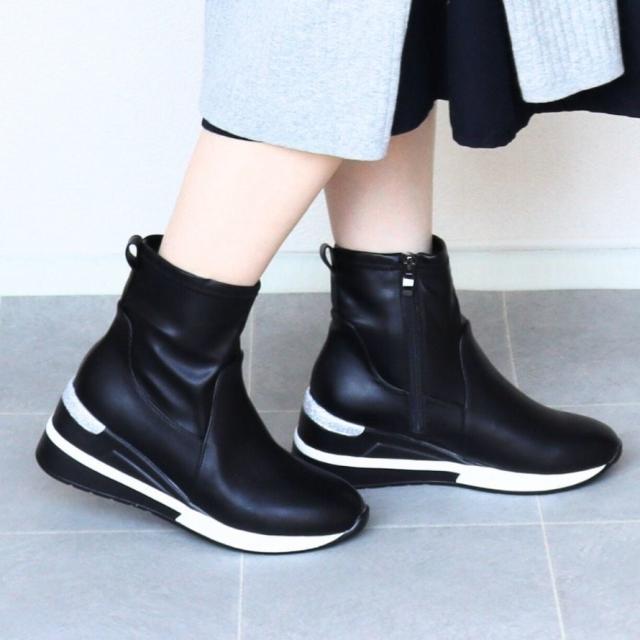 エイチエス（HS）/HS ウェッジソールショートブーツ