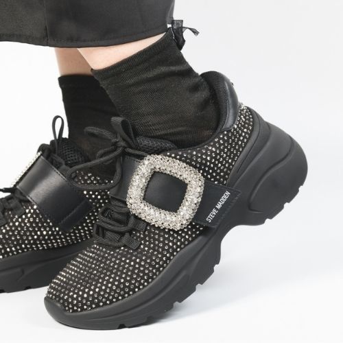 スティーブマデン（STEVE MADDEN）/ベルト付ラインストーンスニーカー