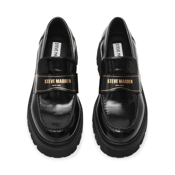 スティーブマデン（STEVE MADDEN）/ロゴベルト厚底ローファー　25AW