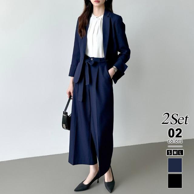 COCOMOMO（COCOMOMO）/フォーマルスーツセットアップ パンツスーツ ワイドパンツ・テーパードパンツ 選べる2タイプ