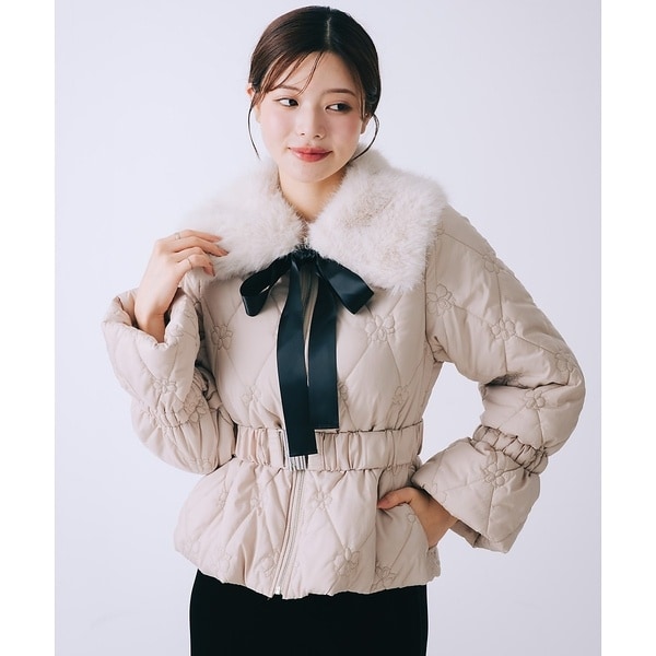 セルフィスト（SELFIST）/オリジナルロゴフラワー刺繍中綿ジャケット