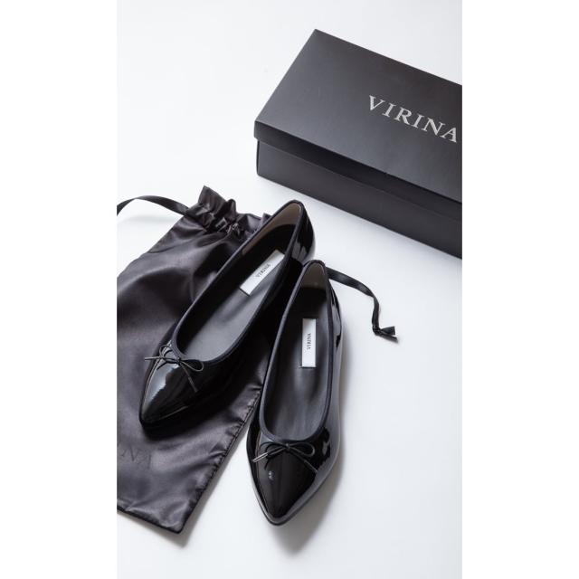 ヴィリーナ（VIRINA）/晴雨兼用ポインテッドバレエシューズ（エナメル）