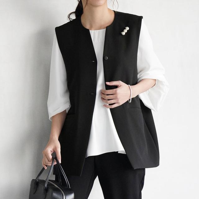 【NEW】ヴィリーナ（VIRINA）/【セットアップ・ストレッチ・洗える】ロリエ コクーンジレ