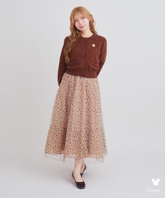 アリーム（Areeam）/ミッキー／レオパード柄チュールスカート