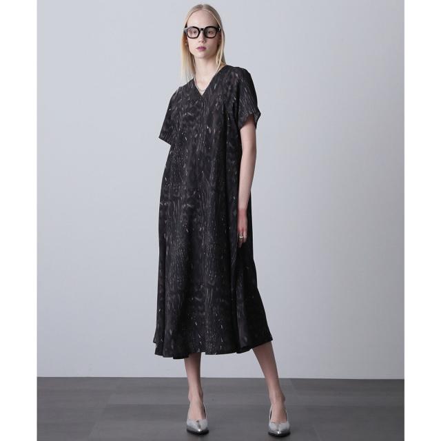 ローズバッド（ROSE BUD）/(mici)PRINT V NECK DRESS