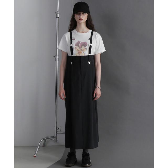 ローズバッド（ROSE BUD）/(OKIRAKU×ROSEBUD)ウエスタン バックル ショルダーストラップ ジャンパースカート