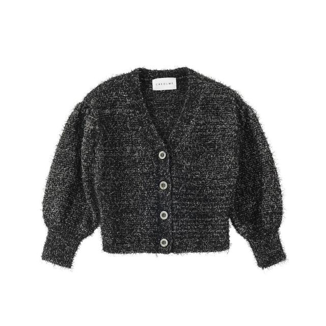 ローズバッド（ROSE BUD）/(CREOLME)LAME FEATHER KNIT CARDIGAN