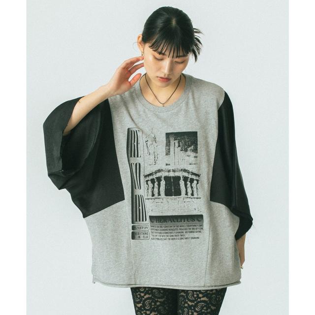 ローズバッド（ROSE BUD）/(OKIRAKU×ROSE BUD)SATIN SLEEVE CUTSAW