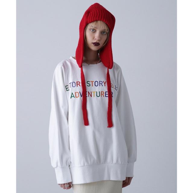 ローズバッド（ROSE BUD）/GENE HEAVENS/エンブロイダリークルーネックスウェット