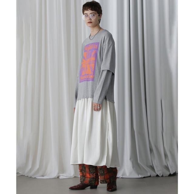 ローズバッド（ROSE BUD）/OKIRAKU×ROSEBUD/GRAPHIC PRINT DOCKING ONE−PIECE