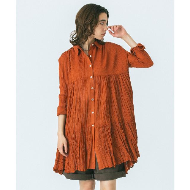 ローズバッド（ROSE BUD）/HLAADAforROSEBUD/COTTON VOILE TUNIC SHIRTS DRESS