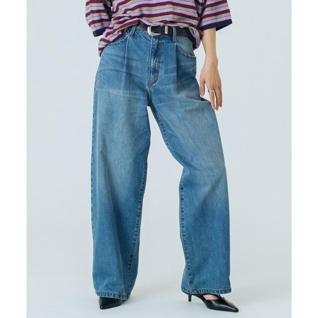 ローズバッド（ROSE BUD）/CREOLME/WIDE DENIM PANTS