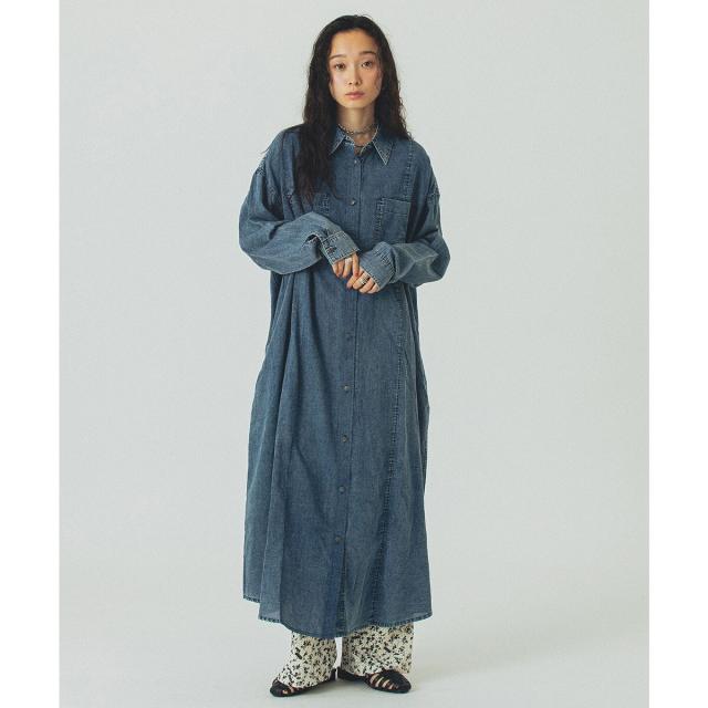 ローズバッド（ROSE BUD）/【WEB・一部店舗限定】DENIM LIKE SHIRT DRESS