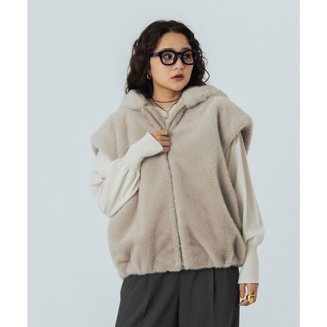 ローズバッド（ROSE BUD）/FAUXFUR VEST