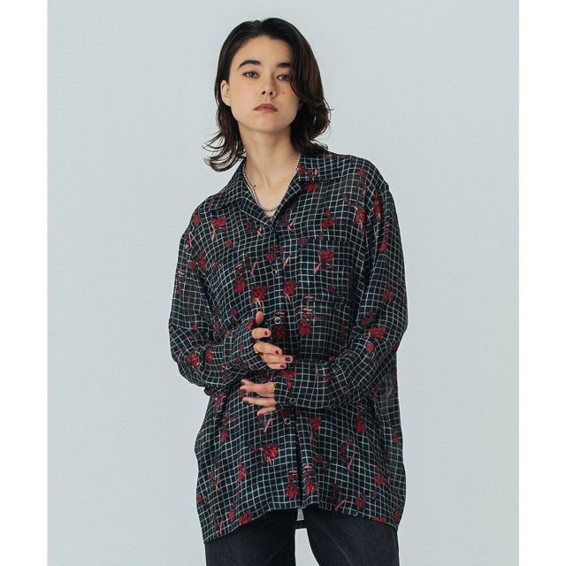 ローズバッド（ROSE BUD）/CREOLME/FLOWER PRINT SHIRT