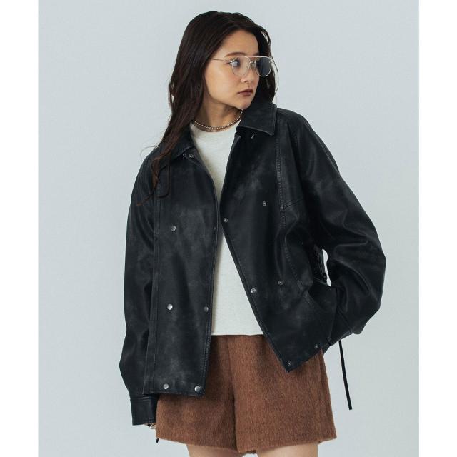 ローズバッド（ROSE BUD）/LEATHER LIKE JACKET