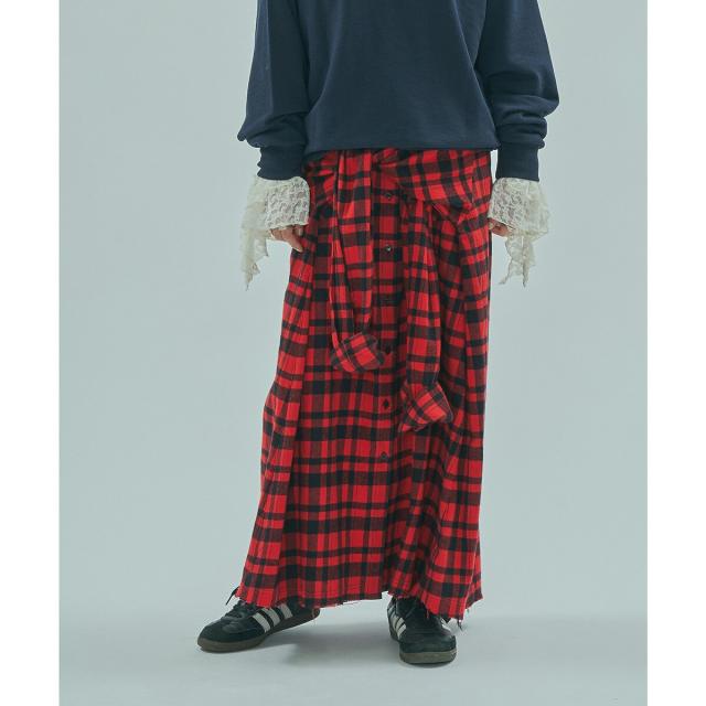 ローズバッド（ROSE BUD）/INDIA IS BEUATIFUL/3WAY FLANNEL SHIRT SKIRT