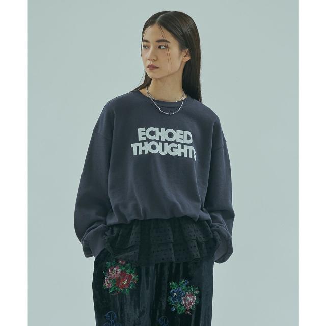 ローズバッド（ROSE BUD）/LACE HEM SWEATSHIRT