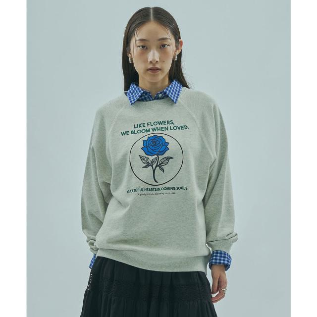 ローズバッド（ROSE BUD）/mag．by c/ROSE PRINT L/S SWEAT